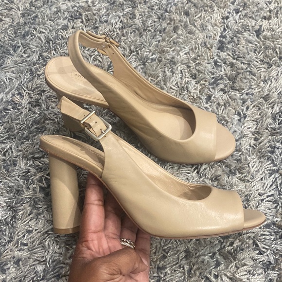 ANTONIO MELANI | Shoes | Antonio Melani Peep Toe Slingback Tan Beige ...